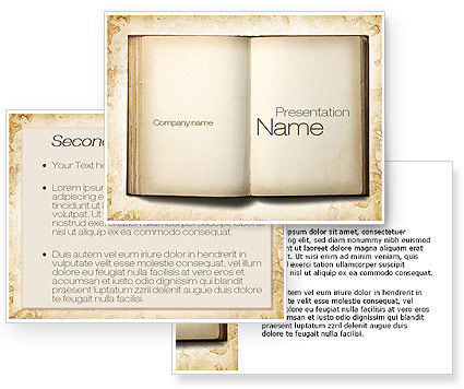 Old Book PowerPoint Template - PoweredTemplate.com | 10151 | 3 ...