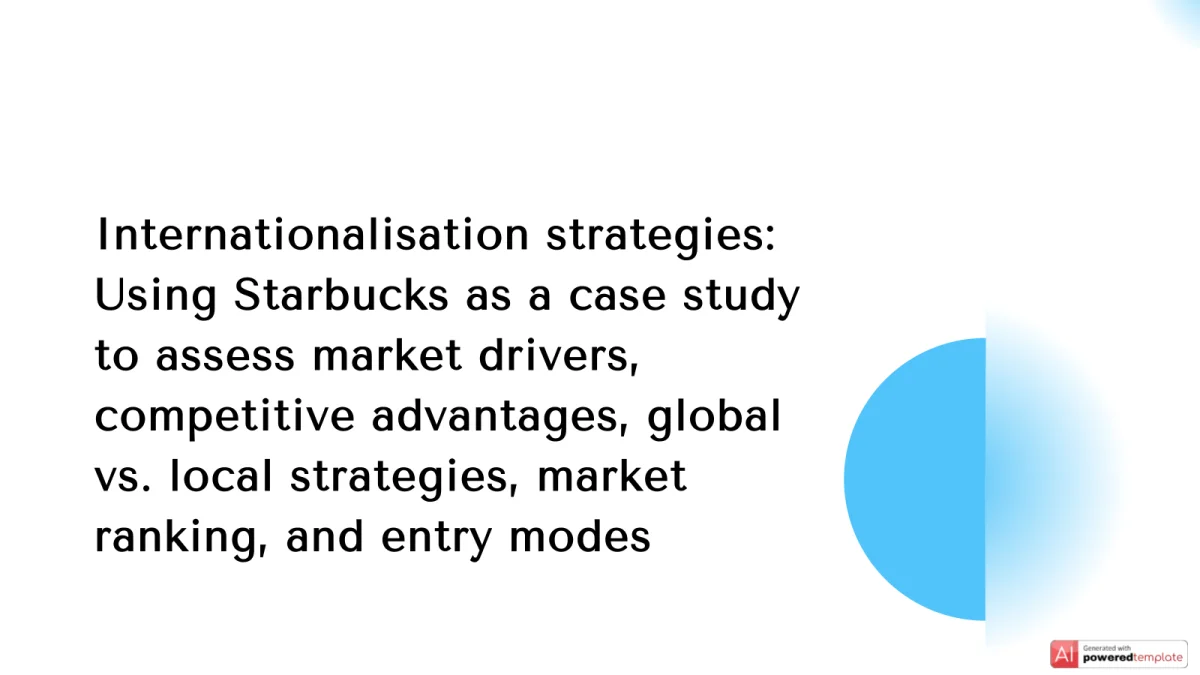 Internationalisation strategies: Using Starbucks as a case study to ...