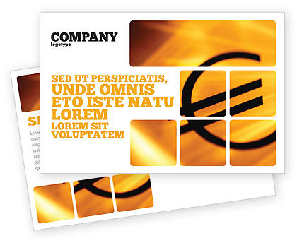 Euro Symbol Postcard Templates in Microsoft Word, Adobe Illustrator and ...