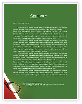 Plantilla de membrete - raquetas de tenis, Layout para Microsoft Word ...