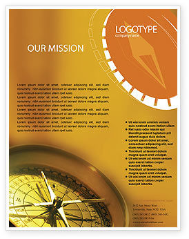 Compass Flyer Template, Background in Microsoft Word, Publisher and ...