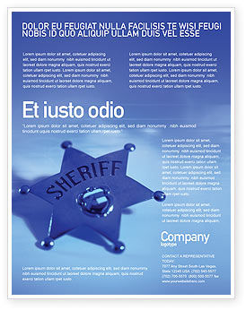 Sheriff Flyer Template, Background in Microsoft Word, Publisher and ...