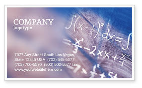 Mathematics Business Card Templates in Microsoft Word & Publisher ...