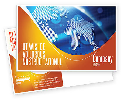Global Technologies Postcard Template in Microsoft Word, Adobe InDesign ...