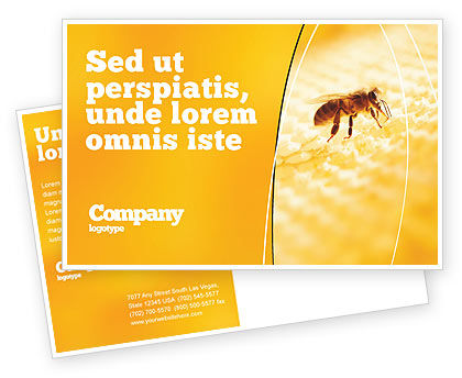 Wafers and Honey Postcard Template in Microsoft Word, Adobe InDesign ...