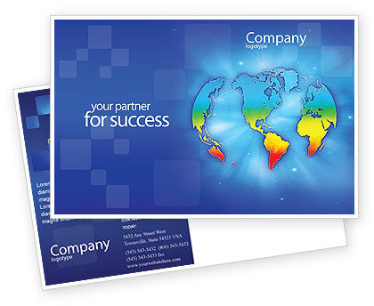 Continental Postcard Template in Microsoft Word, Adobe InDesign, 01593 ...