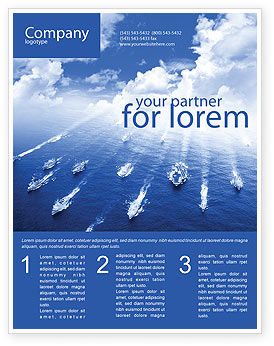 Navy Flyer Template, Background in Microsoft Word, Publisher and ...