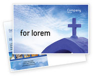 Templat PowerPoint Salib Biru, Gambar Latar | 01804 | PoweredTemplate.com