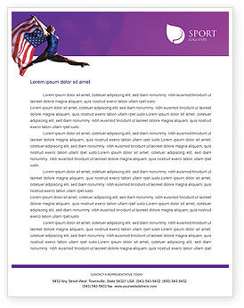 American Sports Letterhead Template, Layout for Microsoft Word, Adobe ...
