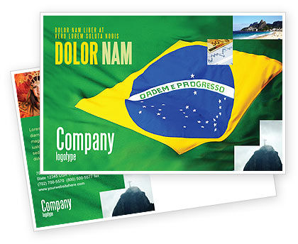 Brazilian Flag Postcard Template in Microsoft Word, Adobe InDesign ...