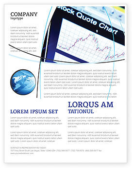 Stock-Market Flyer Template, Background in Microsoft Word, Publisher ...