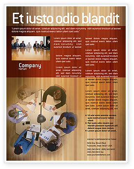 Business Discussion Flyer Template, Background in Microsoft Word ...