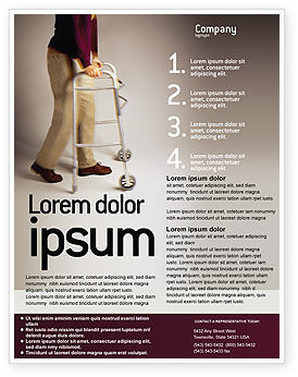 Disability People Flyer Template, Background in Microsoft Word ...
