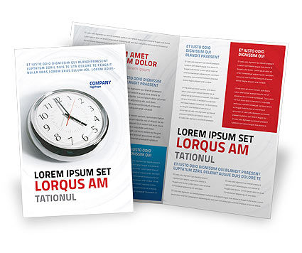 Clock Brochure Templates, Design and Layouts | PoweredTemplate.com