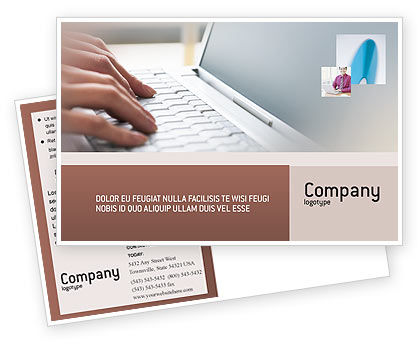 Laptop Computer Postcard Template in Microsoft Word, Adobe InDesign ...