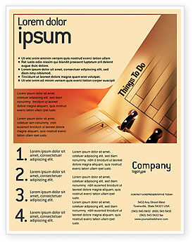 Task List Flyer Template, Background in Microsoft Word, Publisher and ...