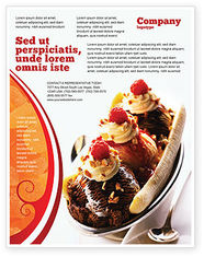 Banana Split Flyer Template, Background in Microsoft Word, Publisher ...
