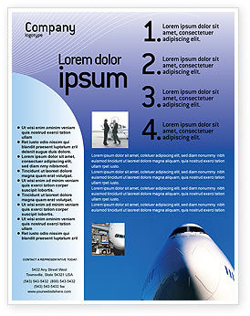 Aircraft Ready To Fly Flyer Template, Background in Microsoft Word ...