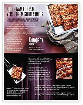 Pie In Baking Tray Flyer Template, Background in Microsoft Word ...