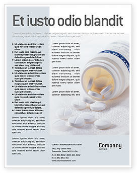 Bottle Of Tablets Flyer Template, Background in Microsoft Word ...