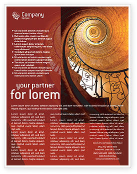 Stairs Flyer Template, Background in Microsoft Word, Publisher and ...