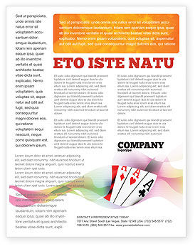 Playing Cards Flyer Template, Background in Microsoft Word, Publisher ...