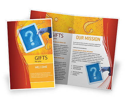 Question Mark In Quiz Brochure Template Design and Layout, Download Now ...