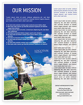 Archery Flyer Template, Background in Microsoft Word, Publisher and ...