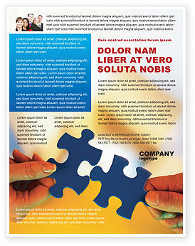 Pieces of Puzzle Flyer Template, Background in Microsoft Word ...