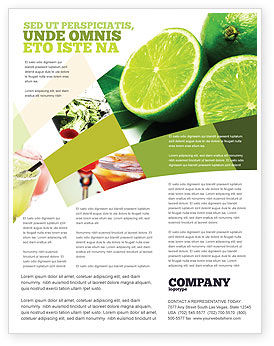 Lime Flyer Template, Background in Microsoft Word, Publisher and ...