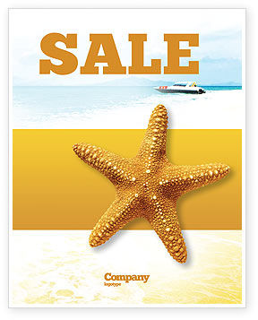 Star Fish Sale Poster Template in Microsoft Word, Publisher and Adobe ...