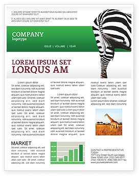 Zebra Newsletter Template for Microsoft Word & Adobe InDesign, 02564 ...