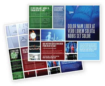 ECG in Blue Brochure Template Design and Layout, Download Now, 02617 ...