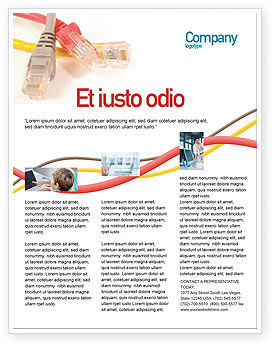 Ethernet Patch Cord Flyer Template, Background in Microsoft Word ...