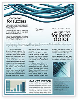 Aqua Blue Wires Newsletter Template for Microsoft Word & Adobe InDesign ...