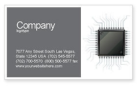 Microchip In Gray Colors Business Card Template, Layout. Download ...