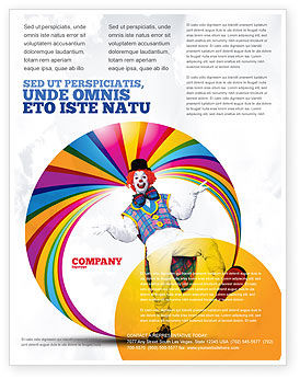 Clown Flyer Template, Background in Microsoft Word, Publisher and ...