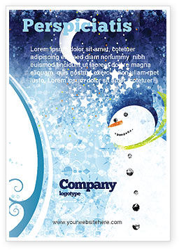 Snowman Flyer Template, Background in Microsoft Word, Publisher and ...