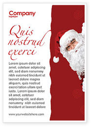 Santa Around the Corner Flyer Template, Background in Microsoft Word ...