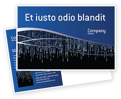 Matrix Theme Postcard Template in Microsoft Word, Adobe InDesign, 02851 ...