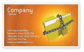 12 Free Padlock Business Cards | PoweredTemplate.com