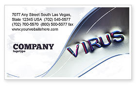 Virus Sign Business Card Template, Layout. Download Virus Sign Business ...