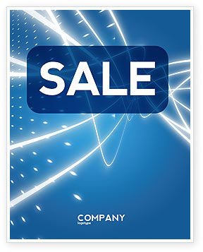 Blue Lines Sale Poster Template in Microsoft Word, Publisher and Adobe ...