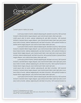 Stars Letterhead Template, Layout for Microsoft Word, Adobe Illustrator ...