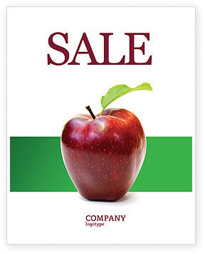 Red Apple Sale Poster Template in Microsoft Word, Publisher and Adobe ...