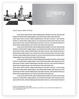 Chess White Begin And Win Letterhead Template, Layout for Microsoft ...