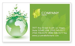 Green Environment Business Card Template, Layout. Download Green ...