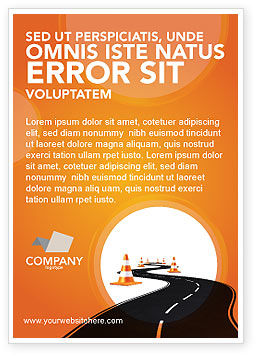Road Work Ad Template for Advertising Needs, ID 03104 | PoweredTemplate.com
