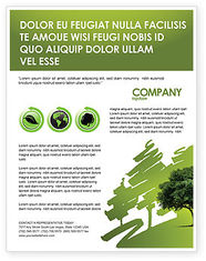 Green Tree On Light Olive Background Brochure Template Design and ...