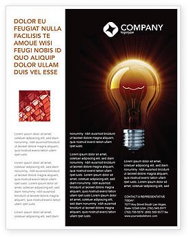 Light Bulb Flyer Template, Background in Microsoft Word, Publisher and ...